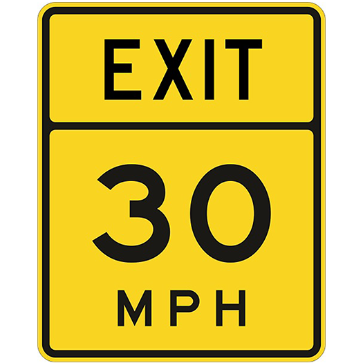 ADVISORY EXIT SPEED (#) MPH 24X30 | UDC – Utah Correctional Industries